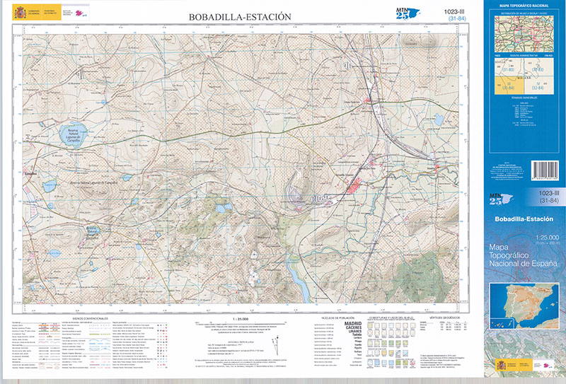 Bobadilla-Estación. Mapa Topográfico Nacional 1:25.000. 2019