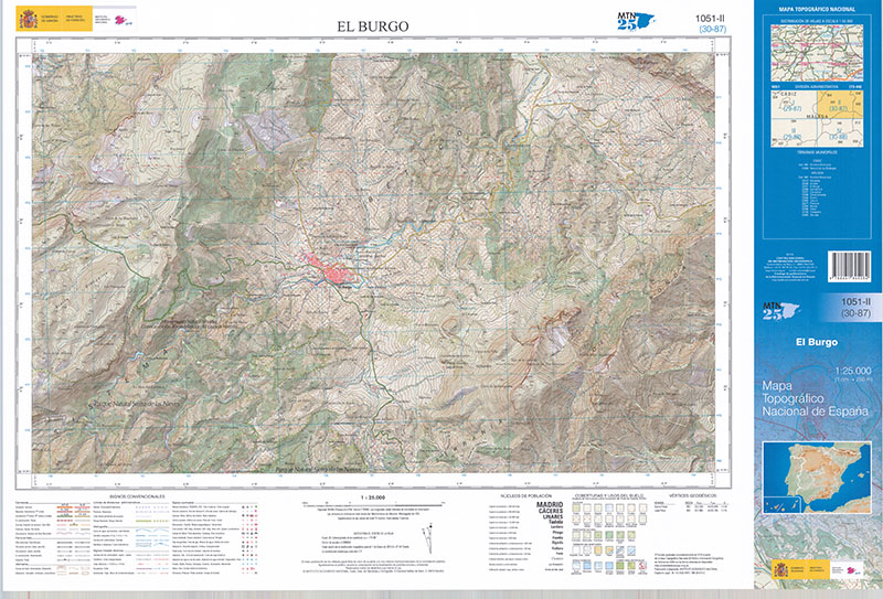 El Burgo. Mapa Topográfico Nacional 1:25.000. 2019
