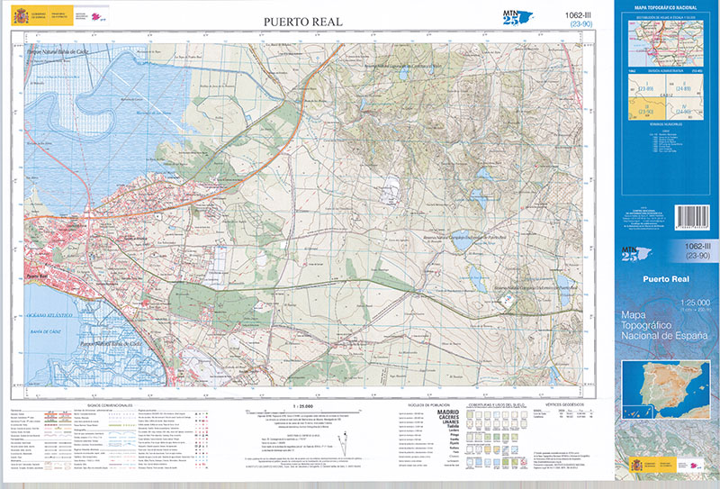 Puerto Real. Mapa Topográfico Nacional 1:25.000. 2019