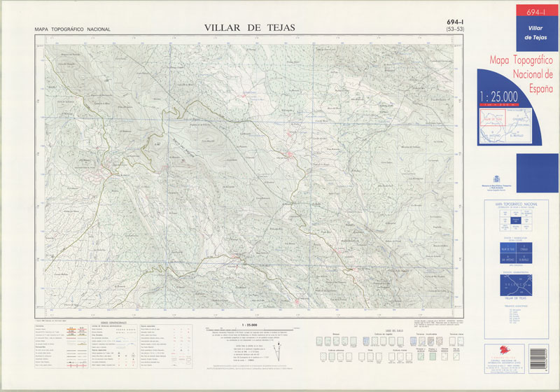 Villar de Tejas. Mapa Topográfico Nacional 1:25.000. 1996
