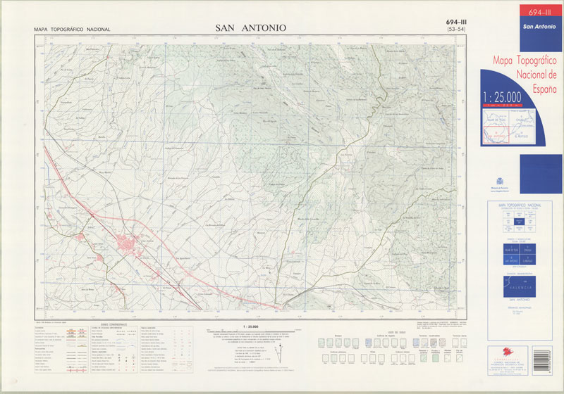 San Antonio. Mapa Topográfico Nacional 1:25.000. 1996