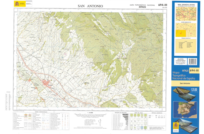 San Antonio. Mapa Topográfico Nacional 1:25.000. 2008