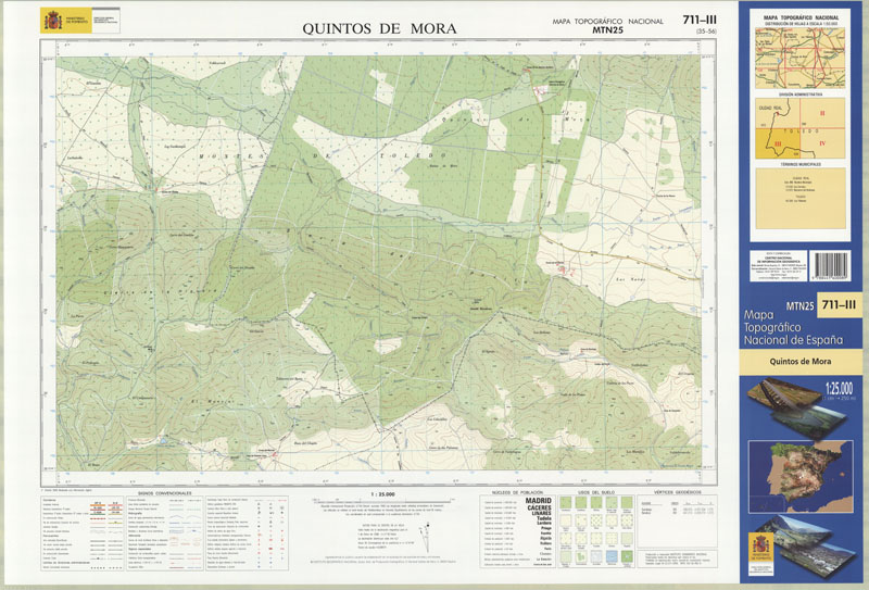 Quintos de Mora. Mapa Topográfico Nacional 1:25.000. 2006