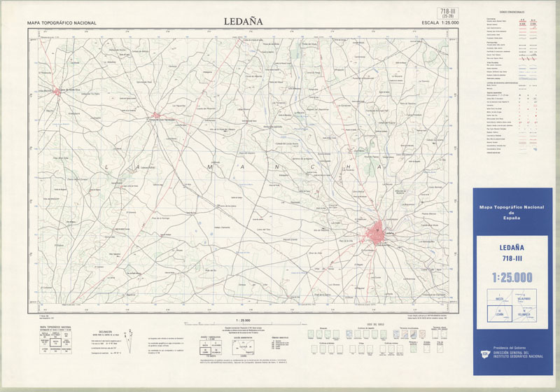 Ledaña. Mapa Topográfico Nacional 1:25.000. 1982