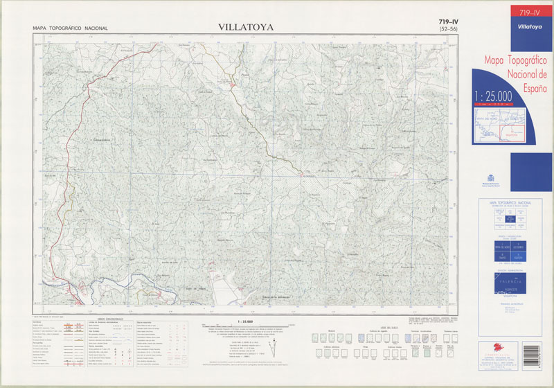 Villatoya. Mapa Topográfico Nacional 1:25.000. 1996