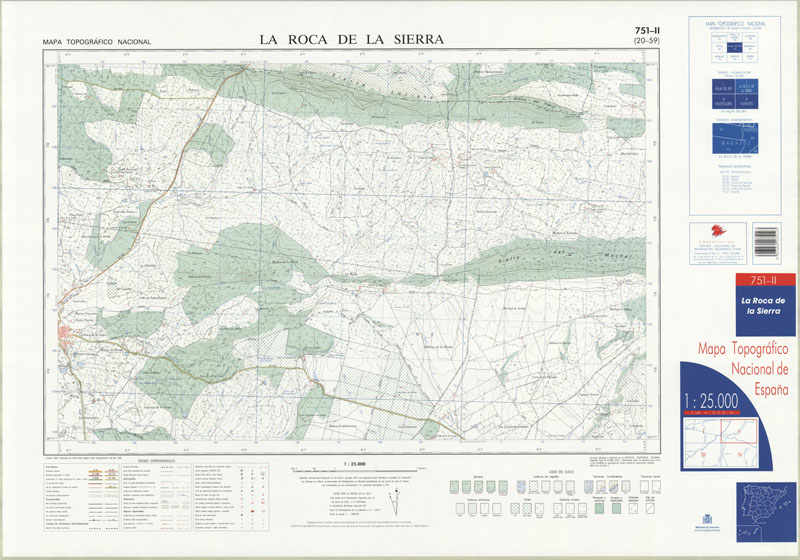 La Roca de la Sierra. Mapa Topográfico Nacional 1:25.000. 2002