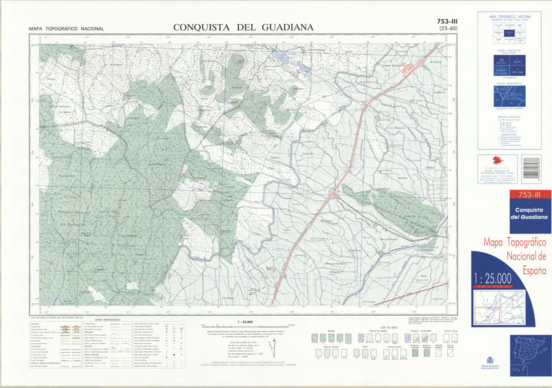 Conquista del Guadiana. Mapa Topográfico Nacional 1:25.000. 2002