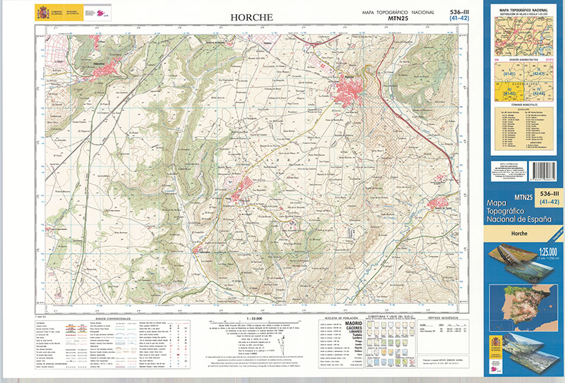 Horche. Mapa Topográfico Nacional 1:25.000. 2018