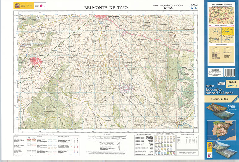 Belmonte de Tajo. Mapa Topográfico Nacional 1:25.000. 2018