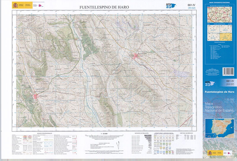 Fuentelespino de Haro. Mapa Topográfico Nacional 1:25.000. 2018