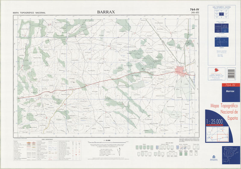Barrax. Mapa Topográfico Nacional 1:25.000. 1999