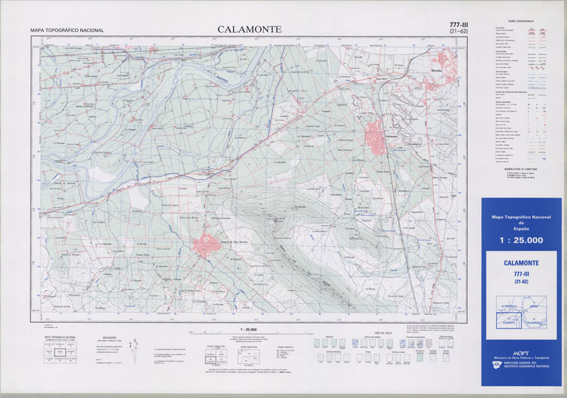 Calamonte. Mapa Topográfico Nacional 1:25.000. 1991