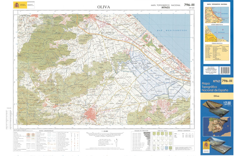Oliva. Mapa Topográfico Nacional 1:25.000. 2007