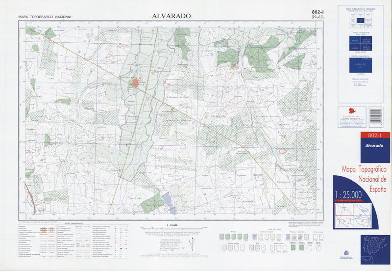 Alvarado. Mapa Topográfico Nacional 1:25.000. 2003