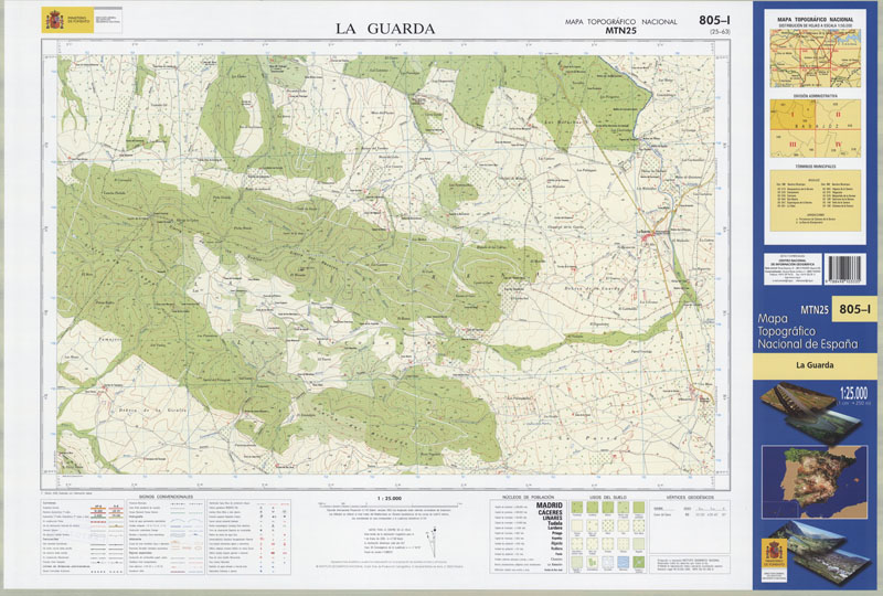 La Guarda. Mapa Topográfico Nacional 1:25.000. 2005
