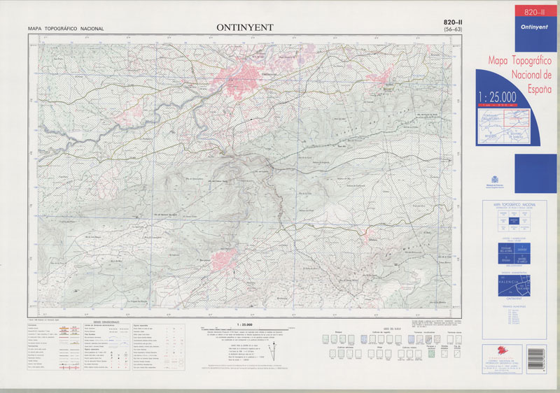 Ontinyent. Mapa Topográfico Nacional 1:25.000. 1996