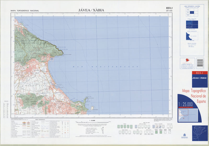 Jávea / Xàbia. Mapa Topográfico Nacional 1:25.000. 2003