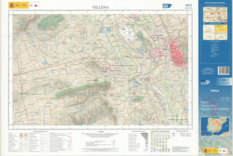 Villena. Mapa Topográfico Nacional 1:25.000. 2017