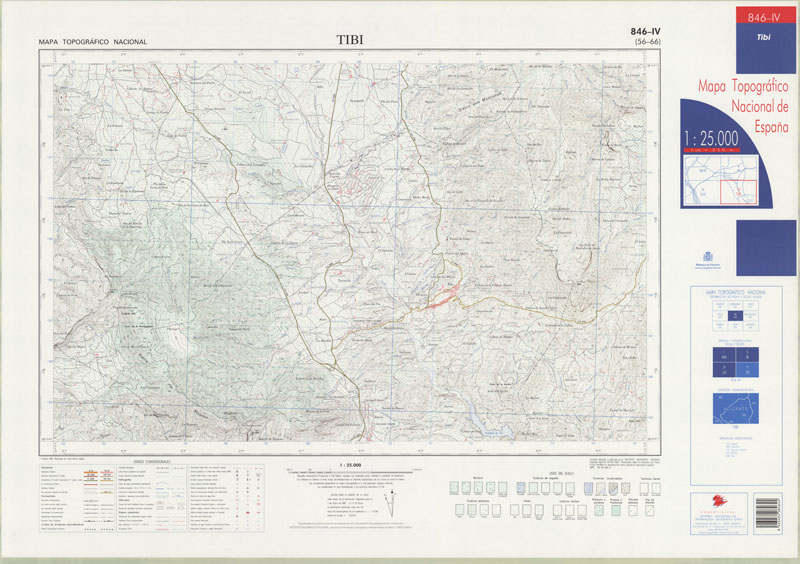 Tibi. Mapa Topográfico Nacional 1:25.000. 1997