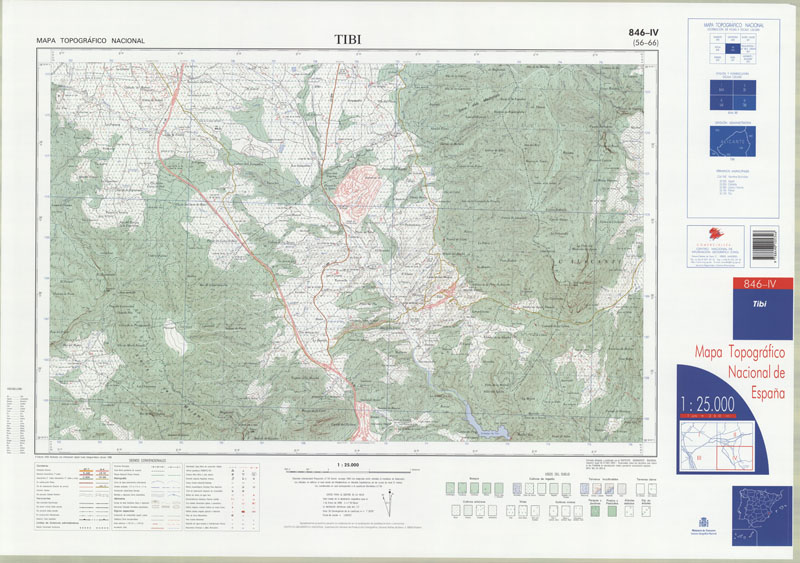 Tibi. Mapa Topográfico Nacional 1:25.000. 2005