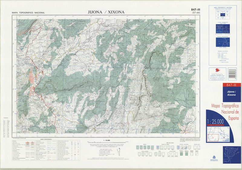 Jijona / Xixona. Mapa Topográfico Nacional 1:25.000. 2000
