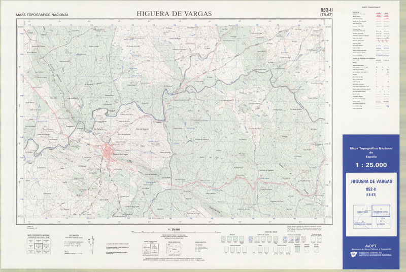 Higuera de Vargas. Mapa Topográfico Nacional 1:25.000. 1991