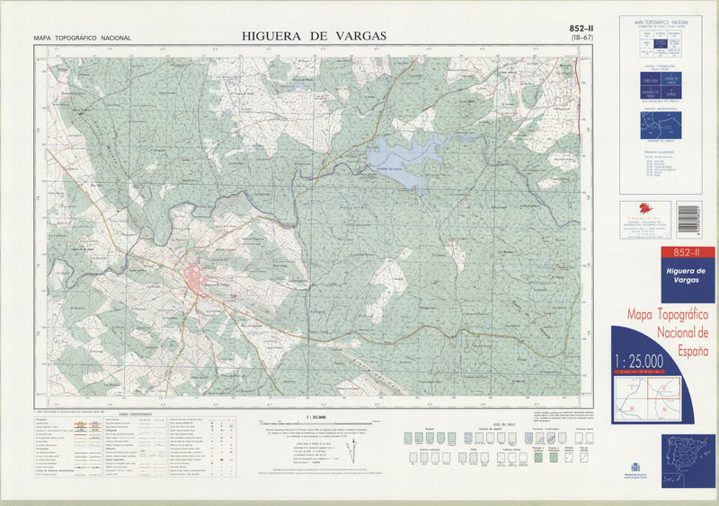 Higuera de Vargas. Mapa Topográfico Nacional 1:25.000. 2000