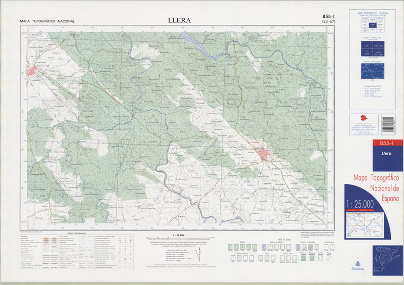 Llera. Mapa Topográfico Nacional 1:25.000. 1999