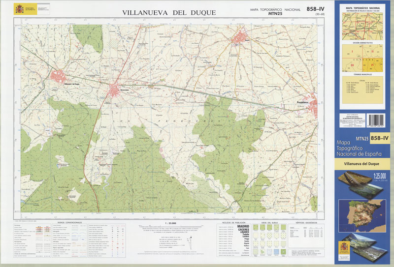 Villanueva del Duque. Mapa Topográfico Nacional 1:25.000. 2005