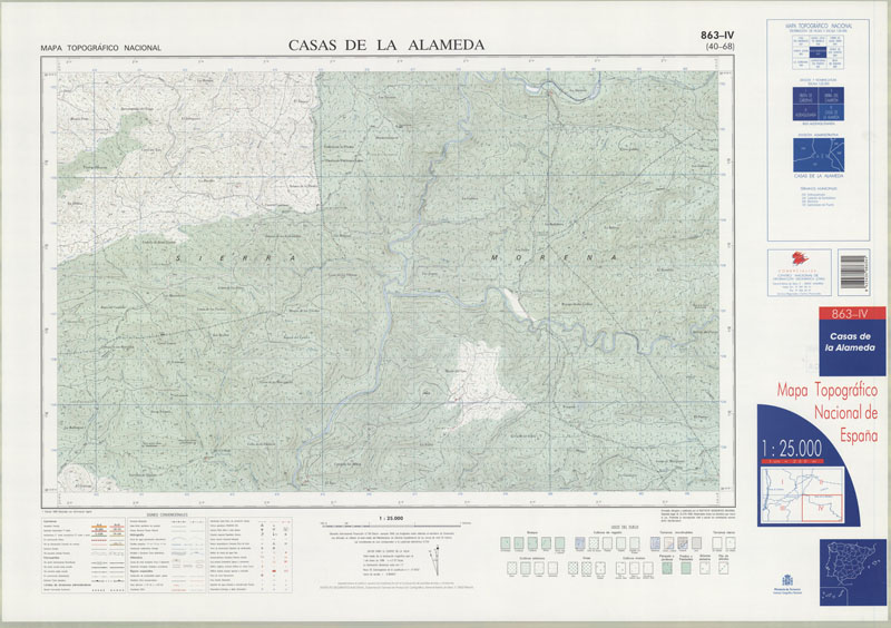 Casas de la Alameda. Mapa Topográfico Nacional 1:25.000. 1999