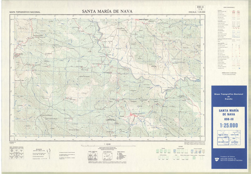 Santa María de Nava. Mapa Topográfico Nacional 1:25.000. 1985