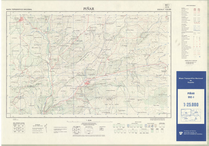 Píñar. Mapa Topográfico Nacional 1:25.000. 1983