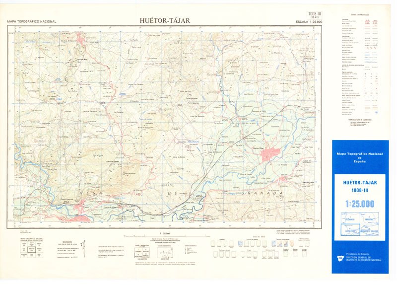Huétor-Tájar. Mapa Topográfico Nacional 1:25.000. 1985