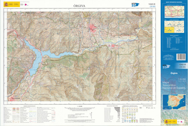Órgiva. Mapa Topográfico Nacional 1:25.000. 2017