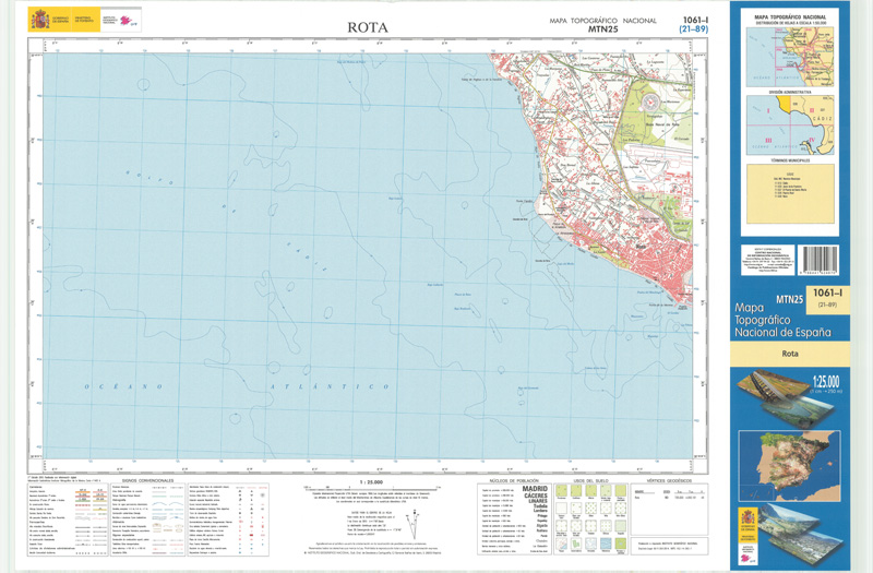 Rota. Mapa Topográfico Nacional 1:25.000. 2013