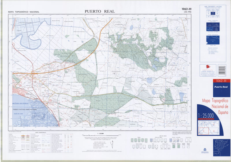 Puerto Real. Mapa Topográfico Nacional 1:25.000. 2001