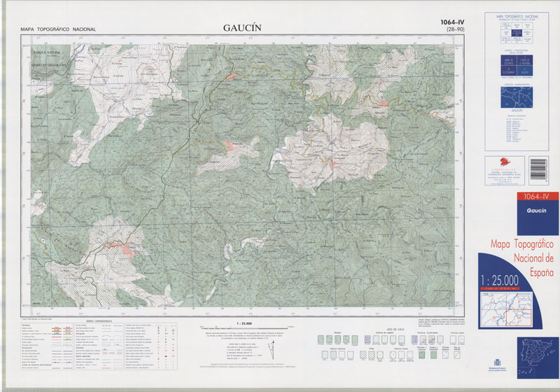 Gaucín. Mapa Topográfico Nacional 1:25.000. 1999