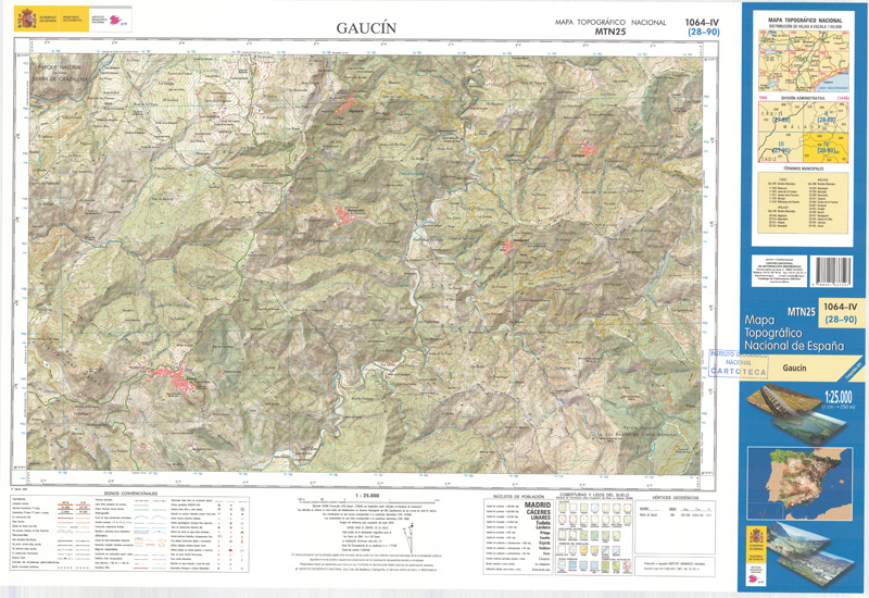 Gaucín. Mapa Topográfico Nacional 1:25.000. 2016