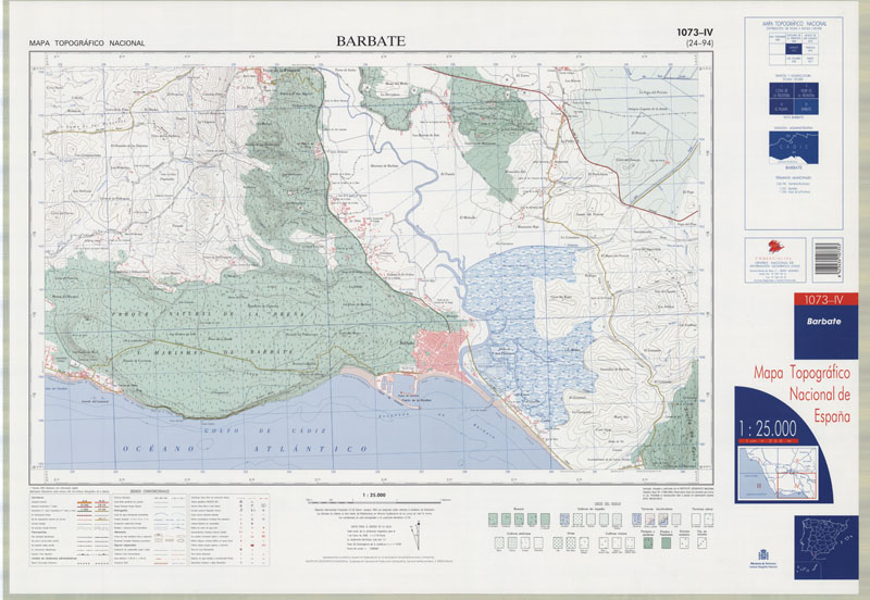 Barbate. Mapa Topográfico Nacional 1:25.000. 2000