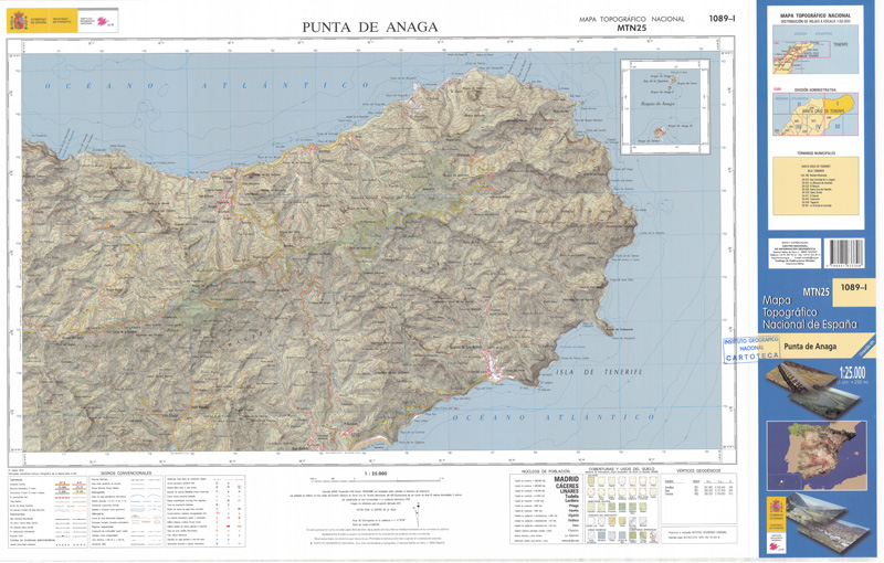 Punta de Anaga. Mapa Topográfico Nacional 1:25.000. 2014