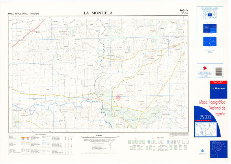 La Montiela. Mapa Topográfico Nacional 1:25.000. 1999