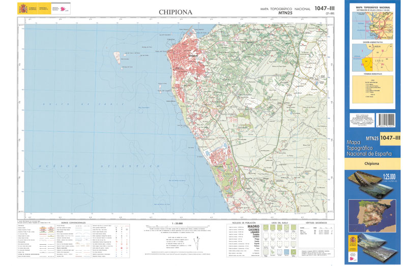 Chipiona. Mapa Topográfico Nacional 1:25.000. 2009