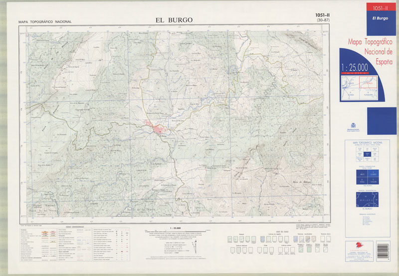 El Burgo. Mapa Topográfico Nacional 1:25.000. 1996