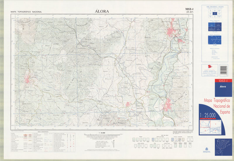 Álora. Mapa Topográfico Nacional 1:25.000. 1997