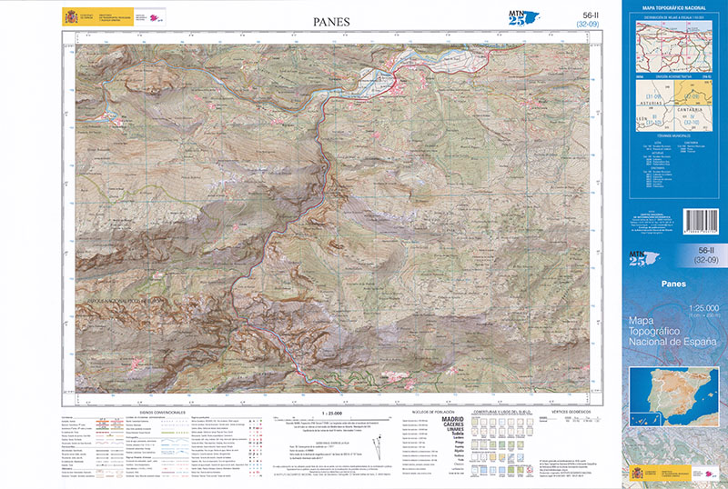 Panes. Mapa Topográfico Nacional 1:25.000. 2020