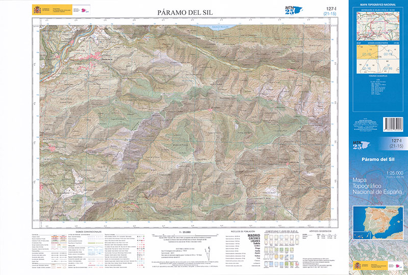 Páramo del Sil. Mapa Topográfico Nacional 1:25.000. 2019
