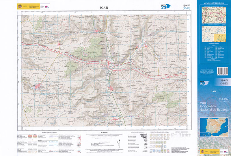 Isar. Mapa Topográfico Nacional 1:25.000. 2020