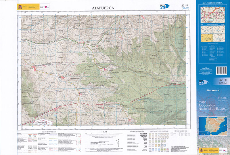 Atapuerca. Mapa Topográfico Nacional 1:25.000. 2020