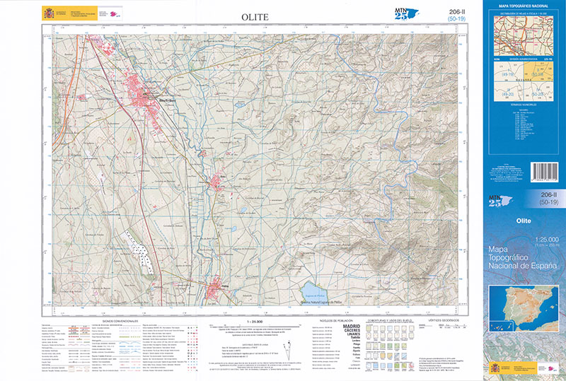 Olite. Mapa Topográfico Nacional 1:25.000. 2019