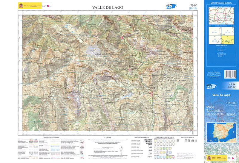 Valle de Lago. Mapa Topográfico Nacional 1:25.000. 2020